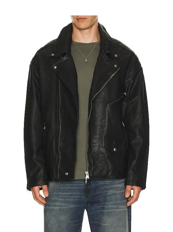 ALLSAINTS Bradford Leather Biker Jacket - Black