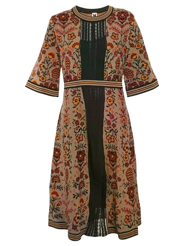 Missoni Floral-pattern Midi Dress - Brown