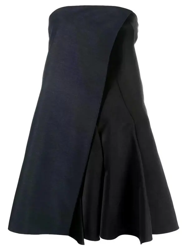 Dior 2010s Panelled Strapless Dress - Black
