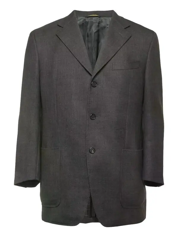 LANVIN Wool Three Button Blazer - Grey