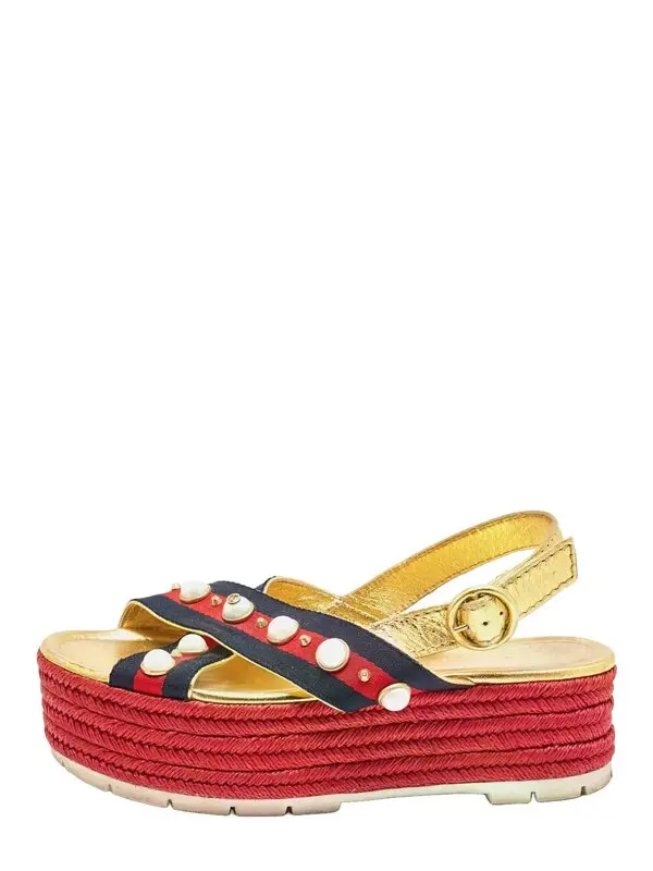 Gucci 60mm Stud-embellished Sandals - Red