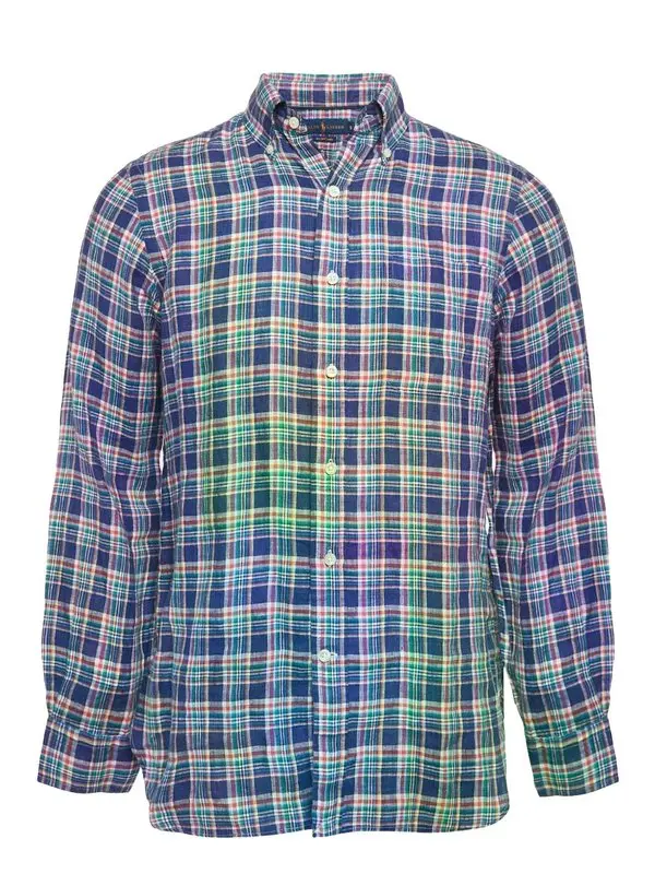 Ralph Lauren Plaid Buttoned Shirt - Blue