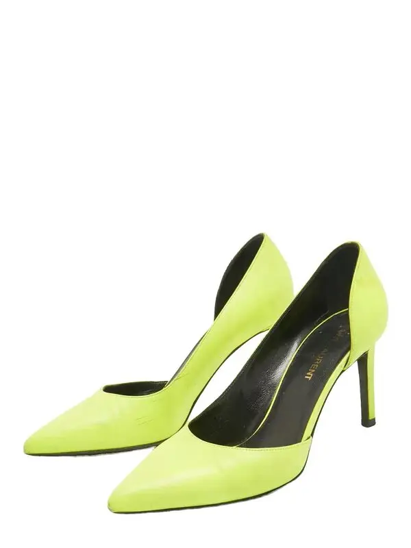 Saint Laurent Leather Stiletto Pumps - Green