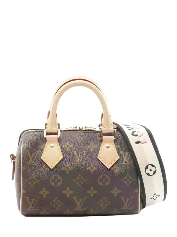 LOUIS VUITTON 2010s Speedy Bandouliere Monogram 20 Tote Bag - Brown