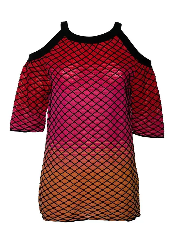 Missoni Diamond-pattern Open-shoulder Top - Red
