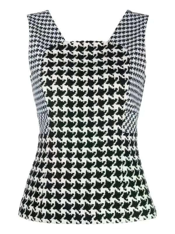 Dior 2010 Houndstooth Top - Black