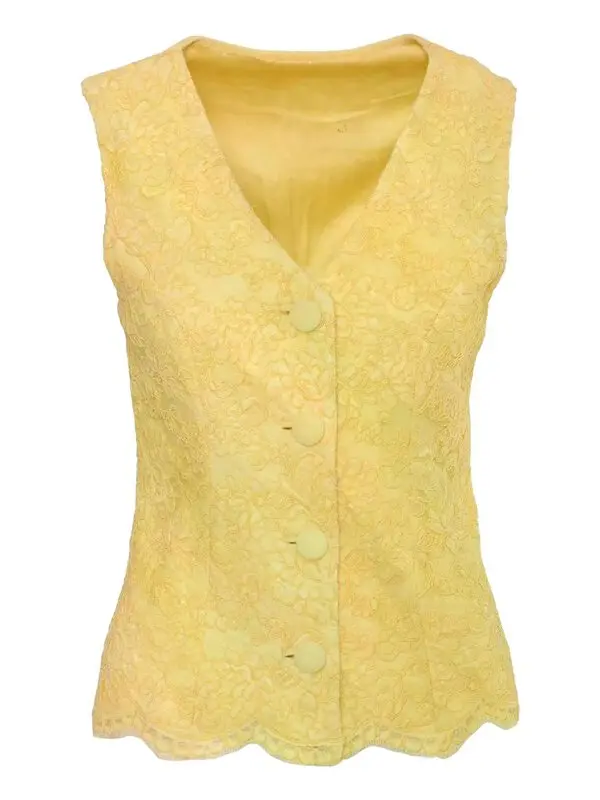 GAI MATTIOLO Laced Vest Top - Giallo