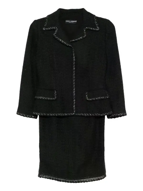 Dolce & Gabbana Tweed Suit Skirt - Black