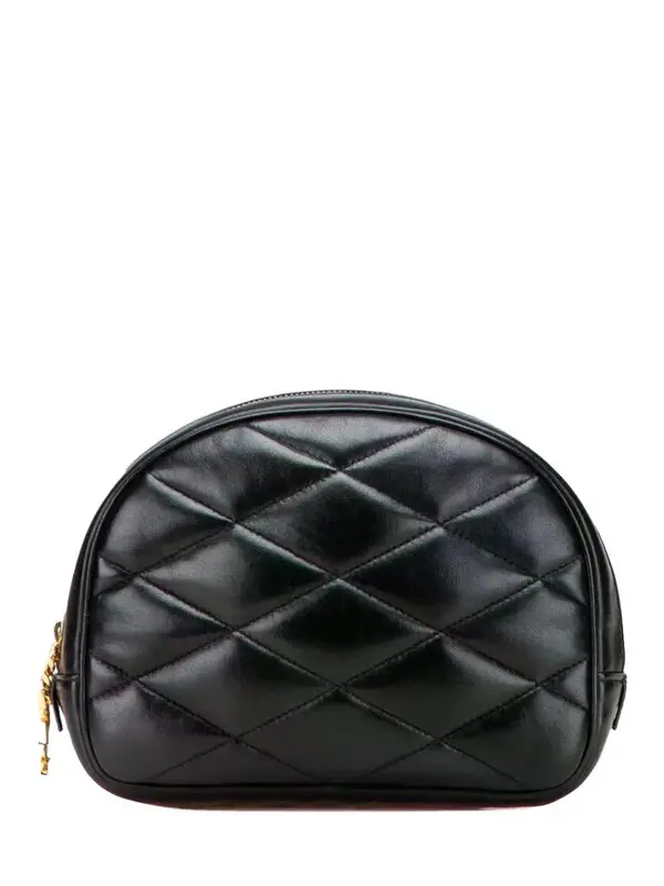 Saint Laurent 2021 Quilted Lambskin Lolita Cosmetics Pouch - Black