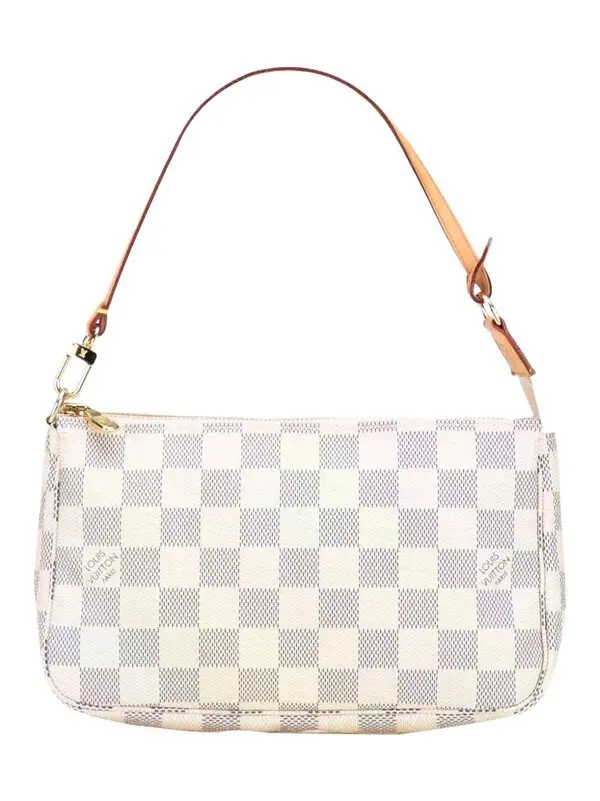 LOUIS VUITTON Damier Azur Pochette Accessoires - White