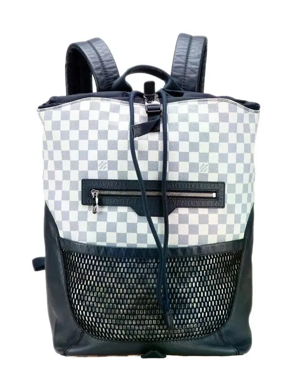 LOUIS VUITTON 2018 Damier Azur Coastline Matchpoint Backpack - White
