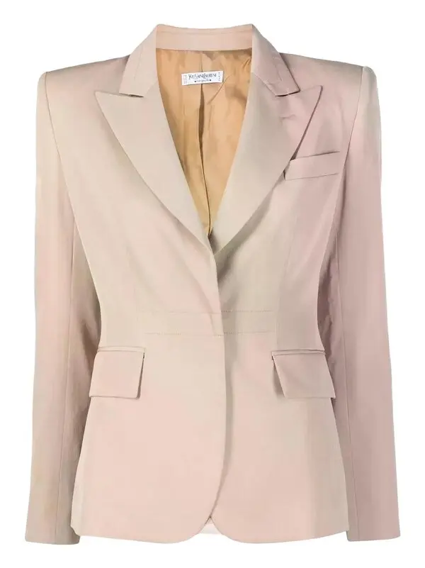 Saint Laurent Pre-owned 2001 Peak Lapels Single-breasted Blazer - Neutrals