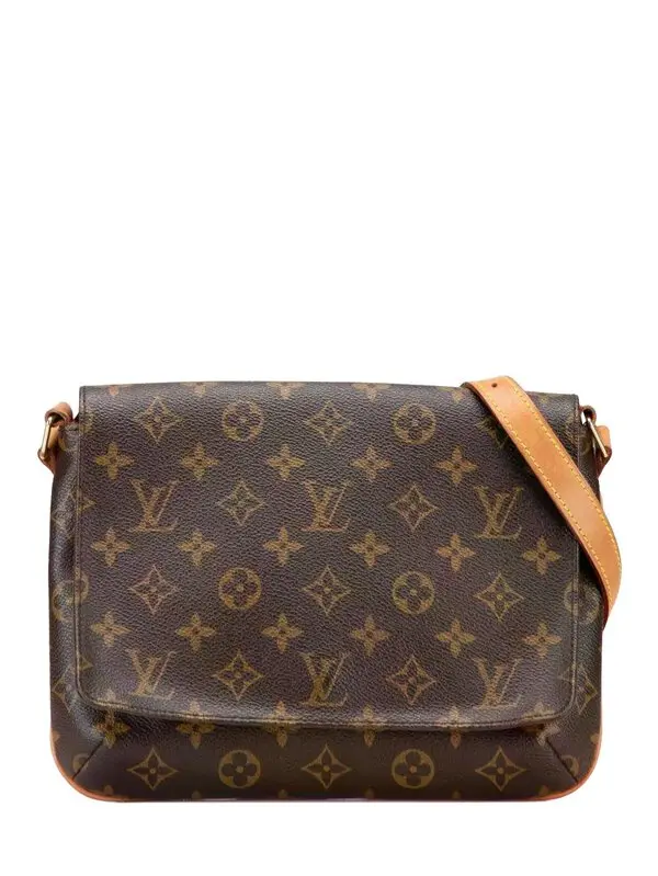 LOUIS VUITTON 2002 Monogram Musette Tango Short Strap Shoulder Bag - Brown