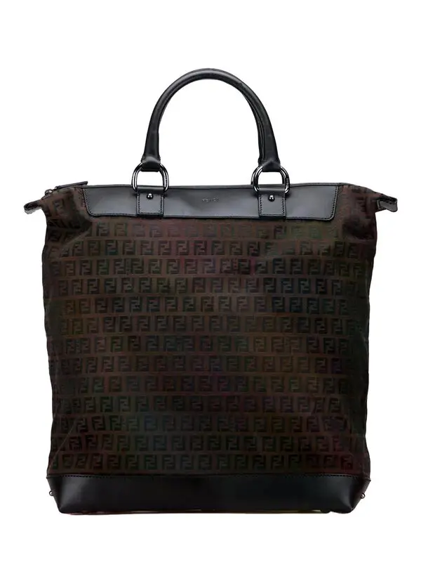 Fendi Zucchino Canvas Tote Bag - Brown
