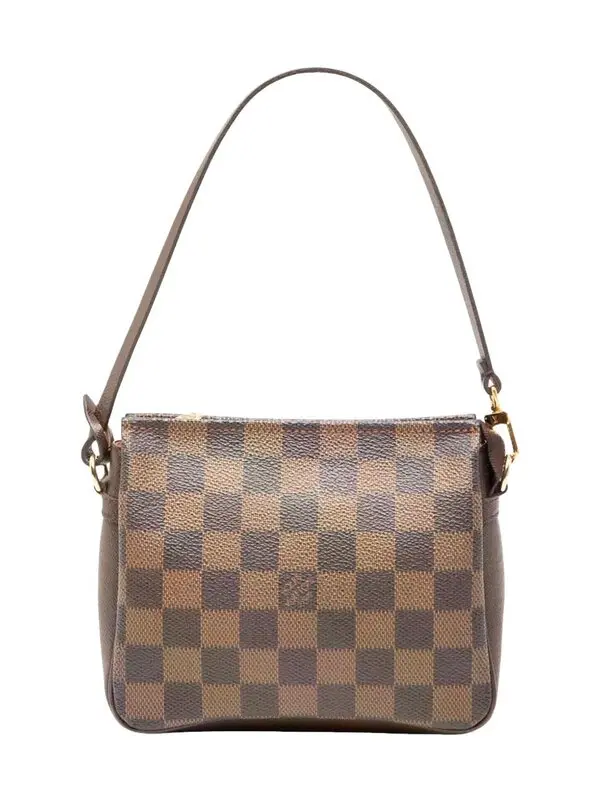 LOUIS VUITTON 2002 Damier Ebene Trousse Pochette Handbag - Brown