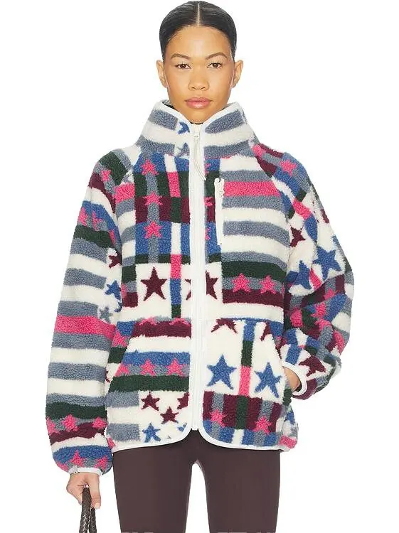The Upside Harlow Fleece Zip Through Jacket - Multi