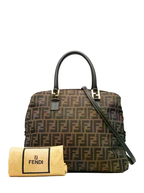 Fendi 20th Century Zucca Canvas Satchel - Brown
