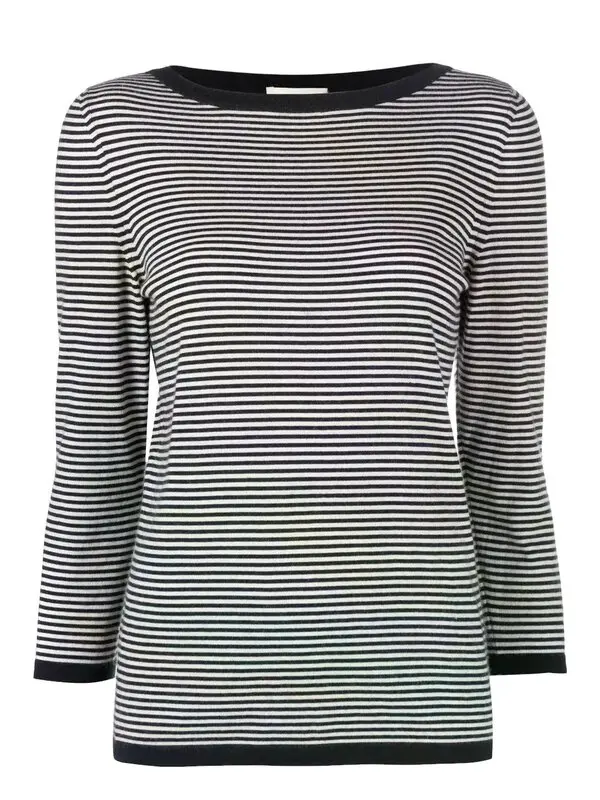 Celine Striped Cashmere Jumper - Blue