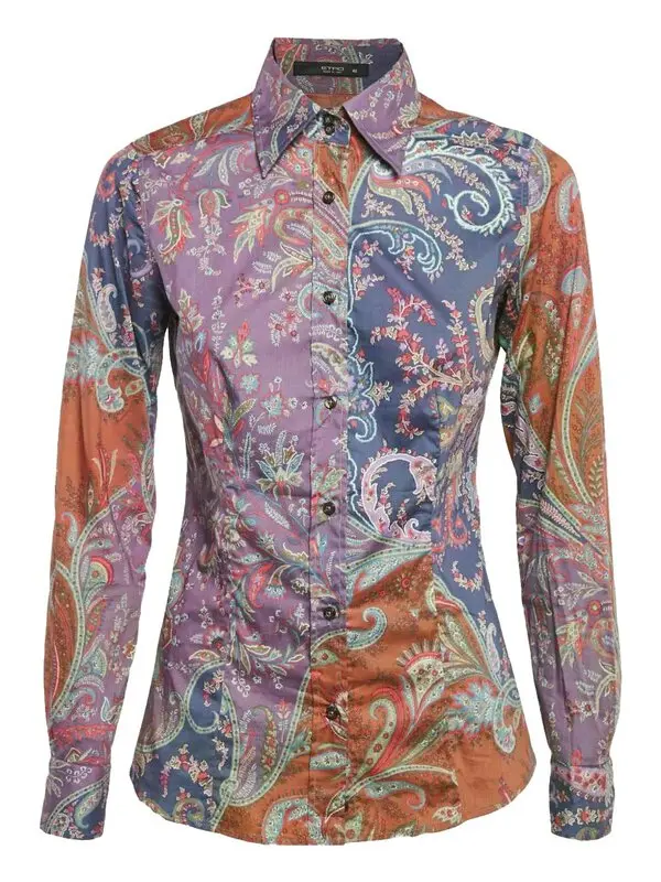 Etro Paisley-print Shirt - Purple
