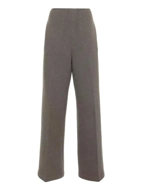 Saint Laurent 1990s Wide-leg Knitted Trousers - Grey