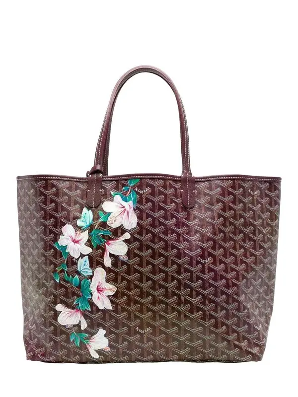 Goyard Customized Floral St. Louis Tote - Purple