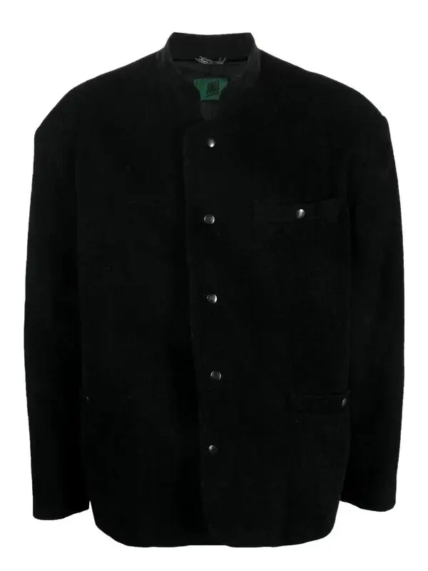 Jean Paul Gaultier 1990s Mock Neck Wool Jacket - Black