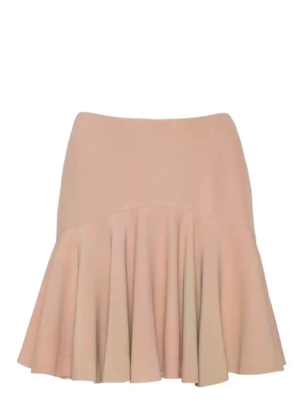 Alexander McQueen Crepe Flared Skirt - Neutrals