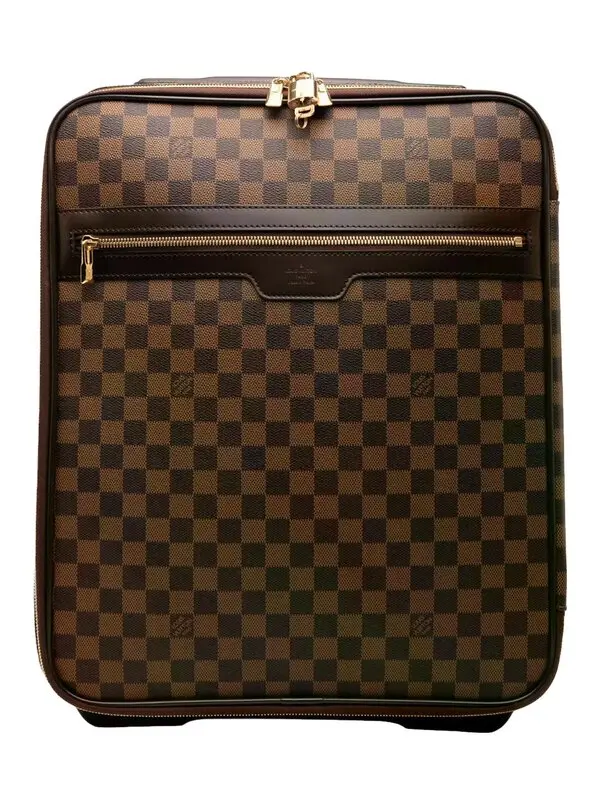 LOUIS VUITTON Damier Ebene Pegase 45 Travel Bag - Brown