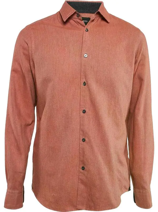 BOSS Pre-owned Cotton-cashmere Shirt - Orange