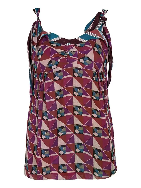 Marc Jacobs Geometric-print Top - Purple