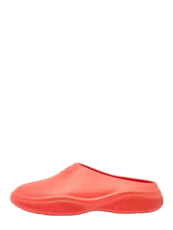 Prada Minimalist Rubber Mules - Red
