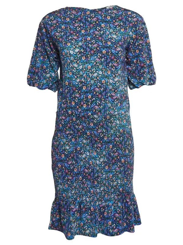 Sandro Floral-print Mini Dress - Blue