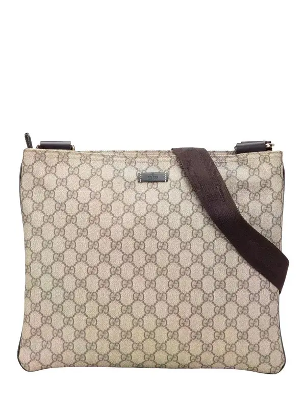 Gucci Gg Supreme Crossbody Bag - Brown