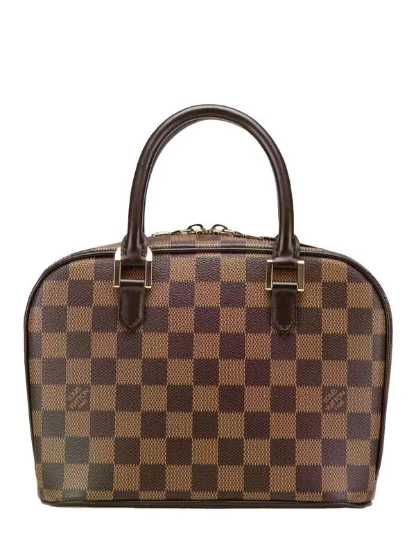 LOUIS VUITTON 2002 Damier Ebene Mini Sarria Handbag - Brown