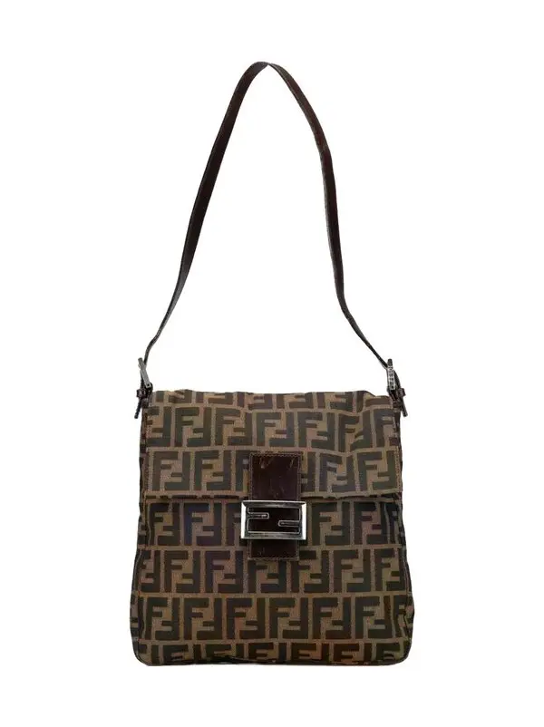 Fendi Zucca Canvas Shoulder Bag - Brown