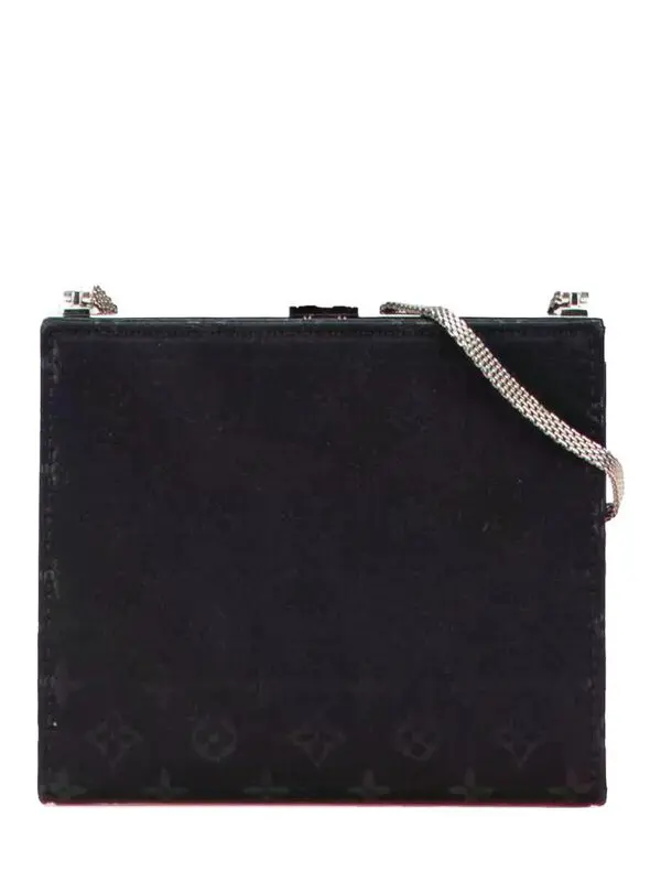 LOUIS VUITTON 2000 Monogram Satin Mini Ange Crossbody Bag - Black