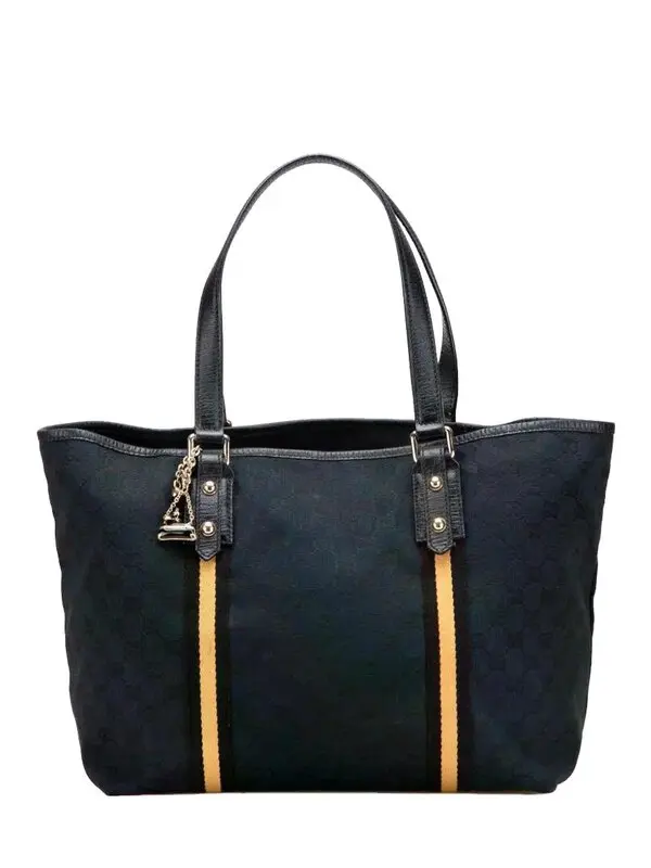 Gucci Large Gg Canvas Jolicoeur Tote Bag - Black