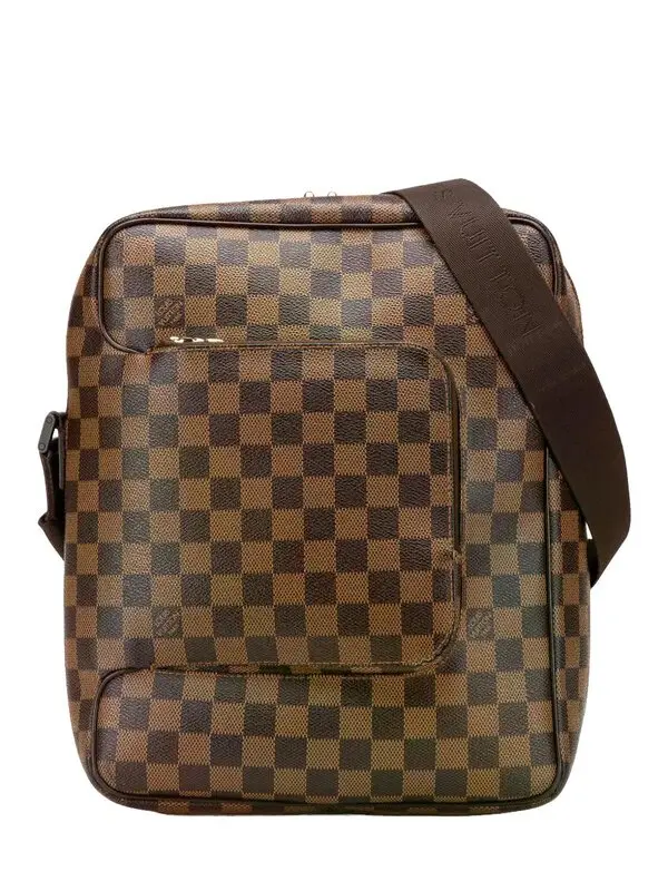 LOUIS VUITTON 2004 Damier Ebene Olav Mm Crossbody Bag - Brown