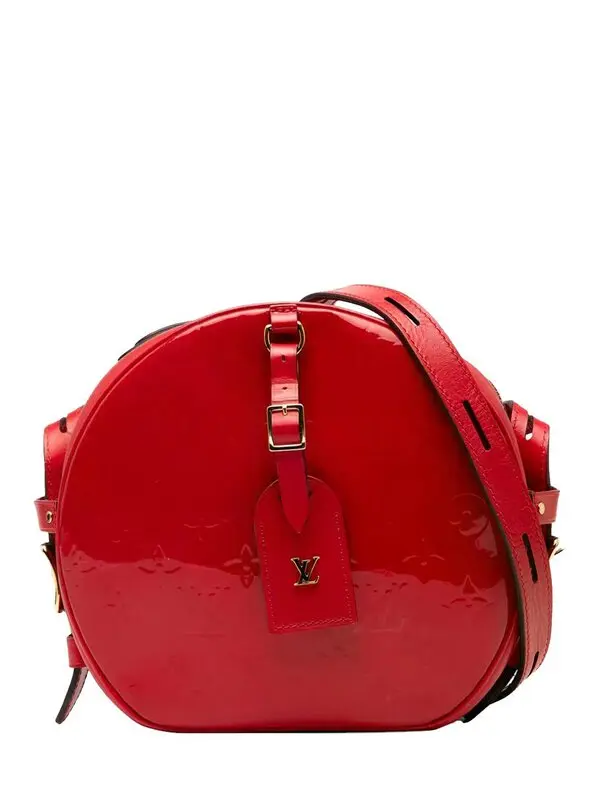 LOUIS VUITTON 2019 Monogram Vernis Boite Chapeau Souple Pm Crossbody Bag - Red