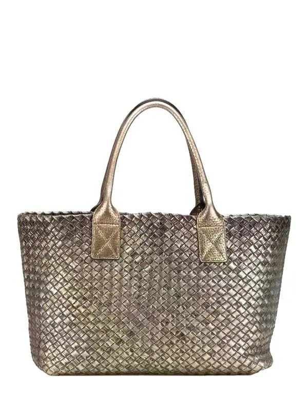 Bottega Veneta Pre-owned Intreccio Cabat Tote Bag - Gold