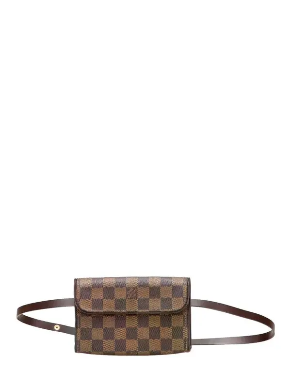 LOUIS VUITTON 2007 Damier Ebene Pochette Florentine Belt Bag - Brown