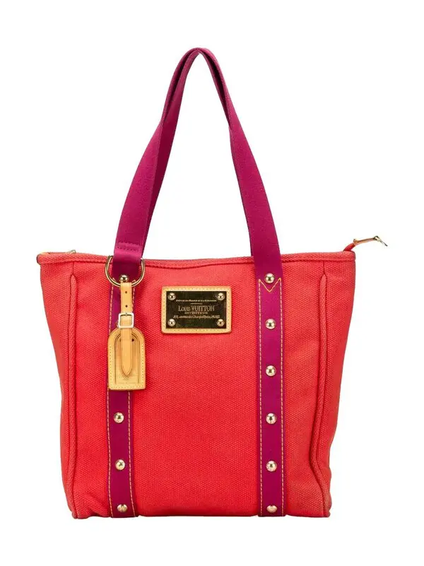 LOUIS VUITTON Antigua Cabas Mm Tote Bag - Red