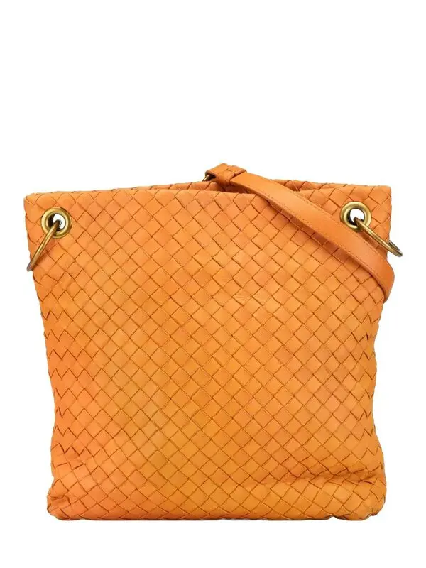 Bottega Veneta 2008 Intrecciato Crossbody Bag - Orange