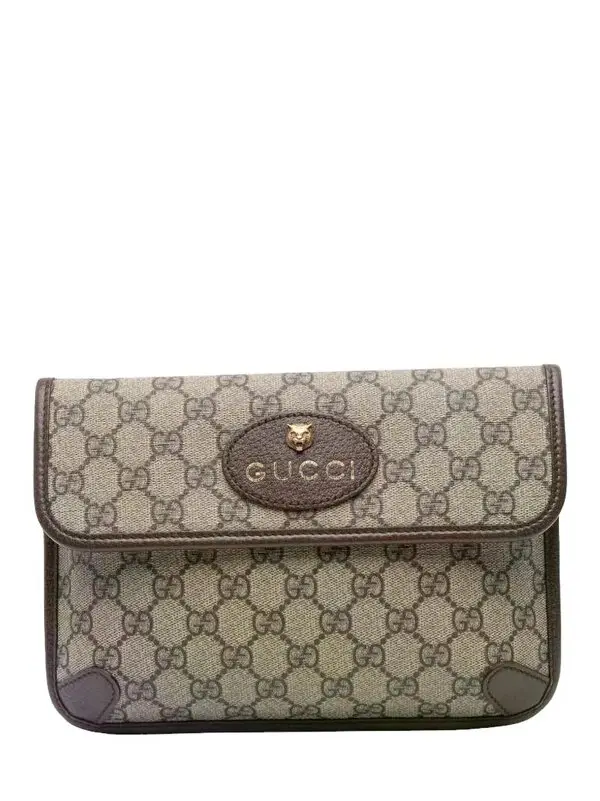 Gucci Gg Supreme Web Neo Vintage Belt Bag - Brown