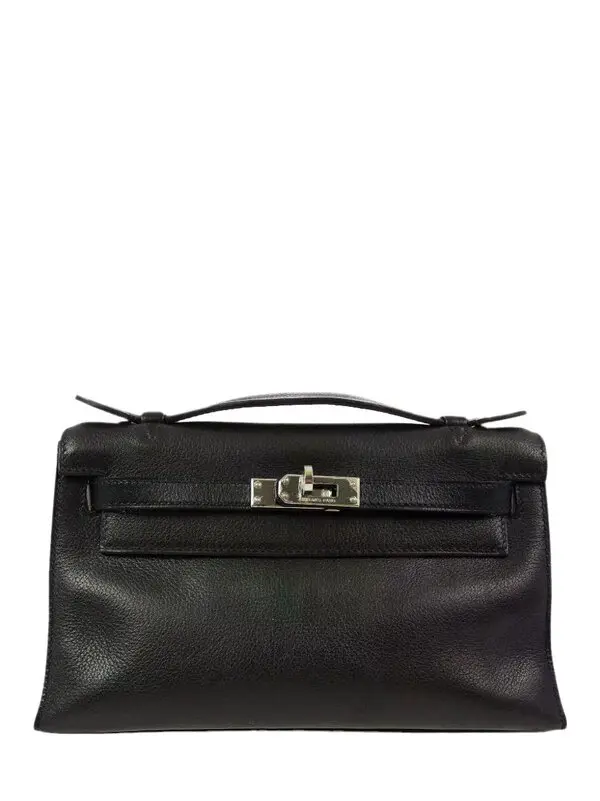 Hermès 2004 Kelly Pochette Handbag - Black