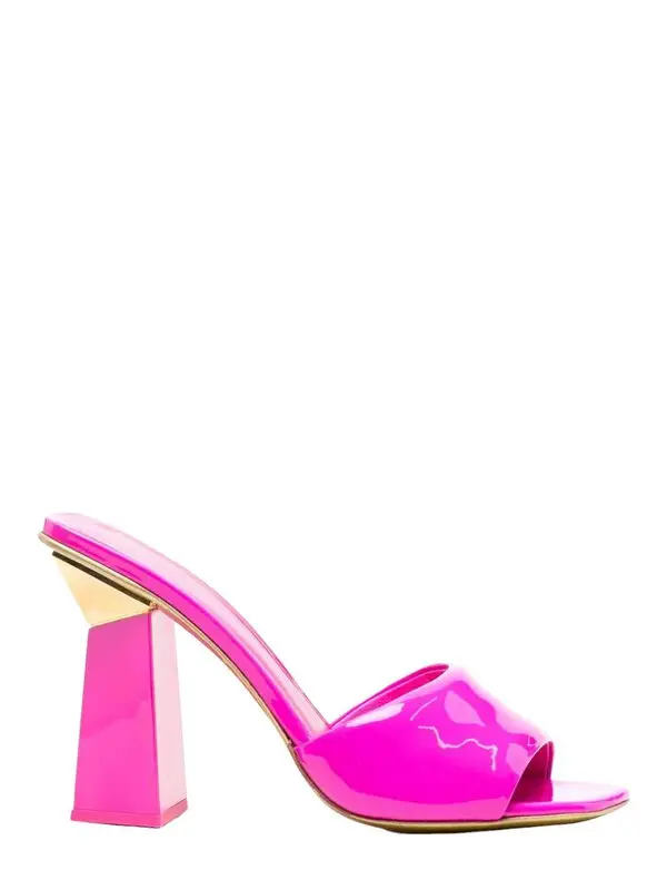 Valentino Garavani One Stud Hyper Leather Mules - Pink