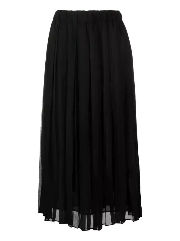 Gucci Sheer Gathered Midi Skirt - Black