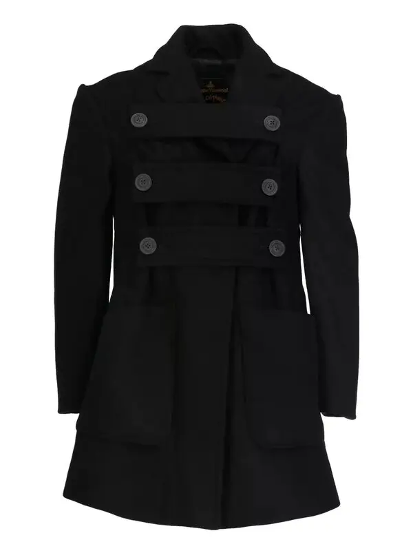 VIVIENNE WESTWOOD 2000 Double-breasted Wool Coat - Black