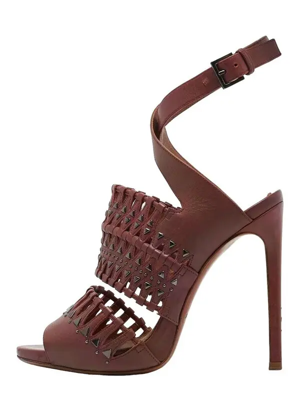 Alaïa Laser-cut Ankle Strap Sandals - Red