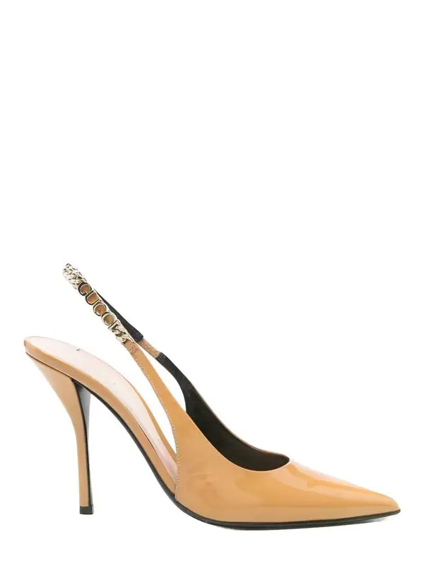 Gucci 115mm Signoria Slingback Pumps - Brown